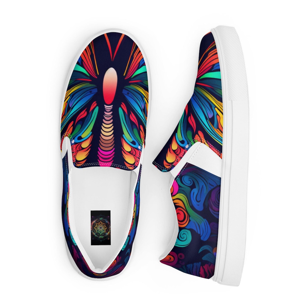 Women's Vibrant Psychedelic Slip on Shoes Vans Style - Etsy