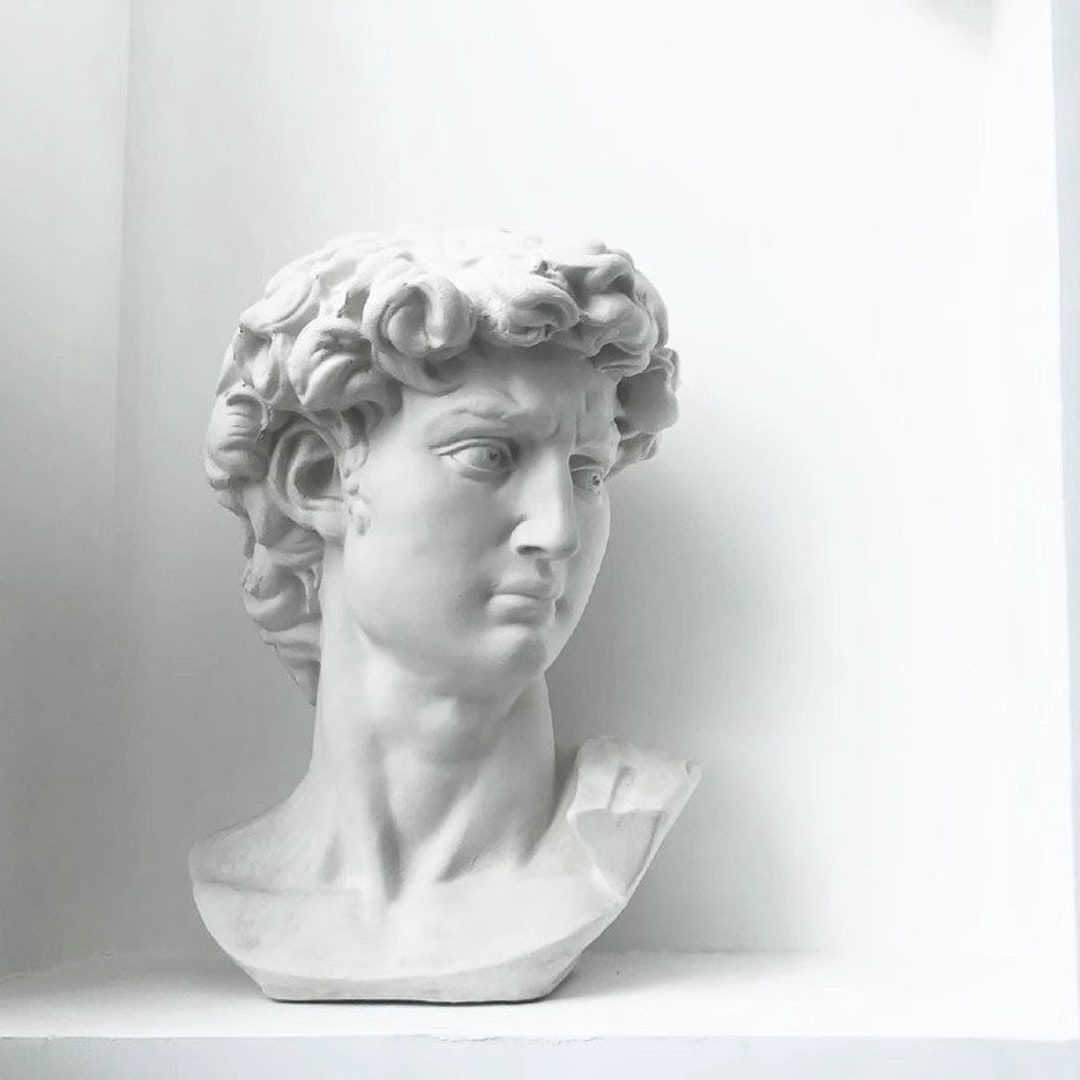 Michelangelo's David Statue Head Sculpture Modern Art - Etsy UK