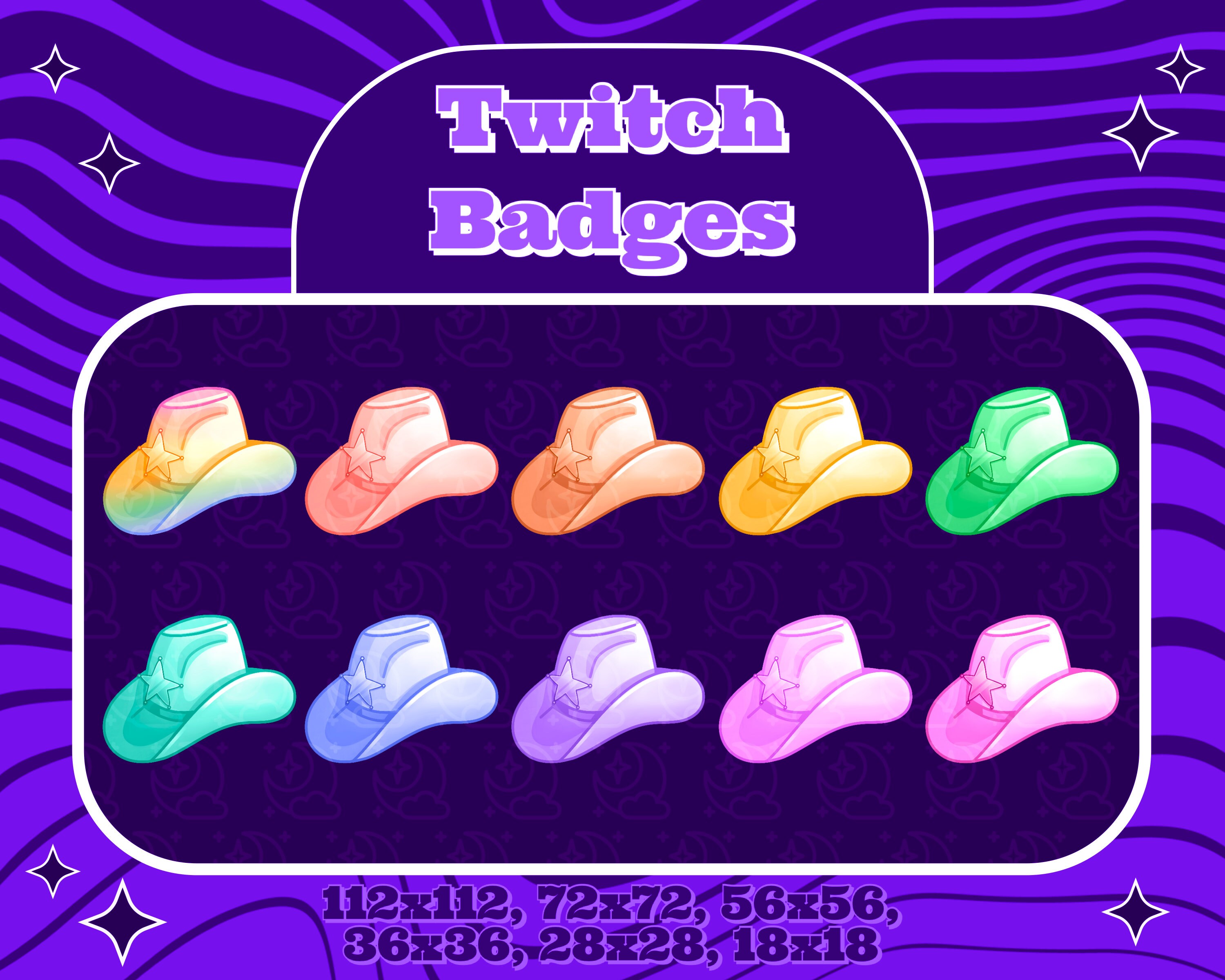 10 Pastel Cowboy Western Hat Badges - Western, Cowboy Sub Badges for ...