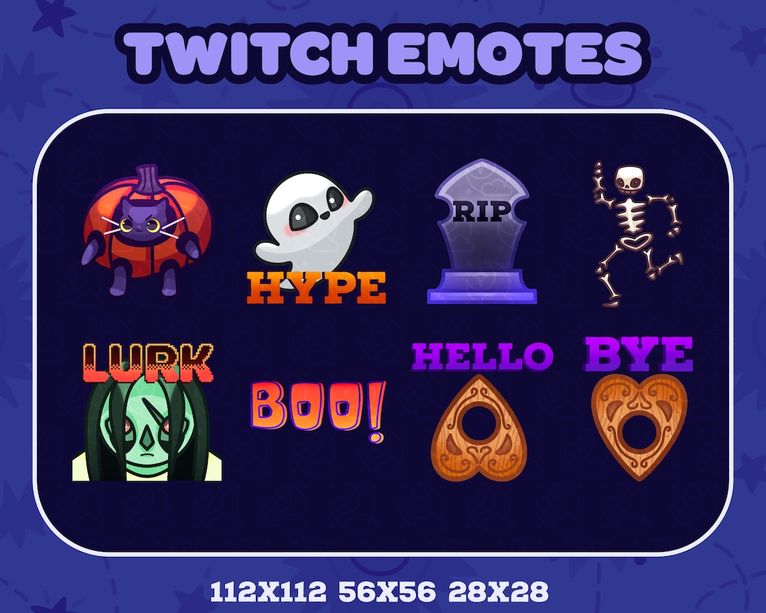 Cute Spooky Paranormal Ghost Emote Pack - 8 Spooky Emotes for Twitch ...