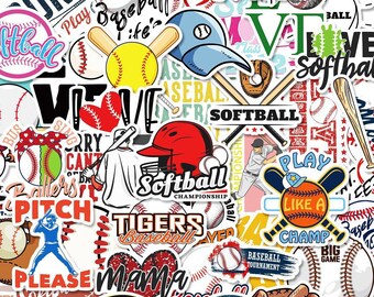 Softball Window Decals - Etsy