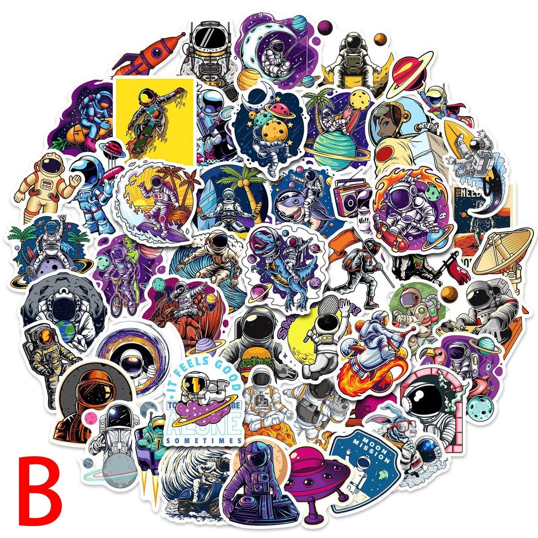 50-150 Pcs Astronaut Sticker Pack NO.2 Spaceman Waterproof - Etsy