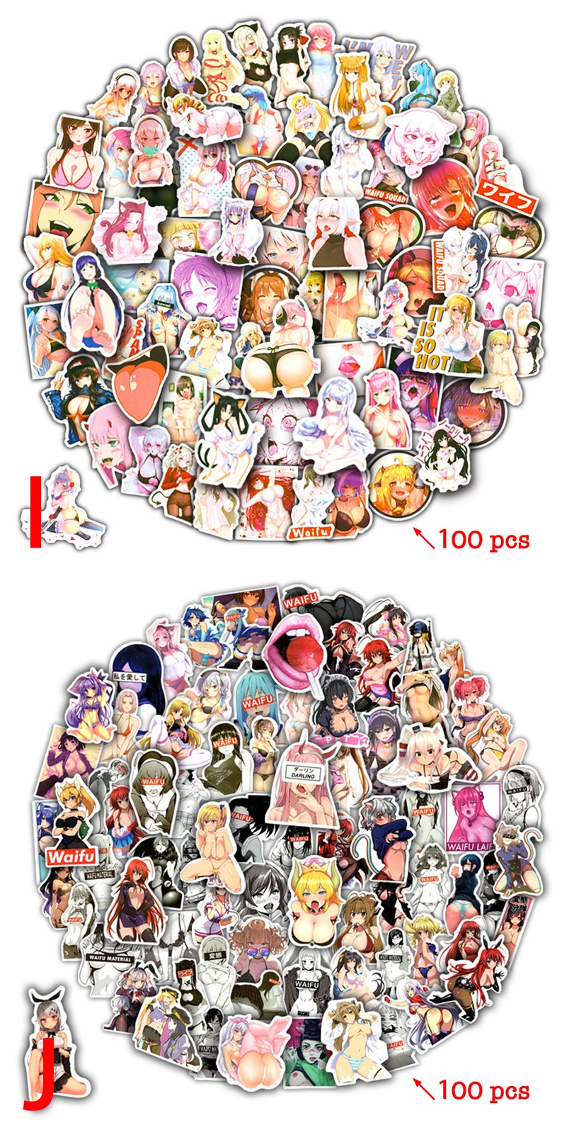 700 Pcs Sexy Girl Sticker Pack Collection Anime Waifu Etsy Canada