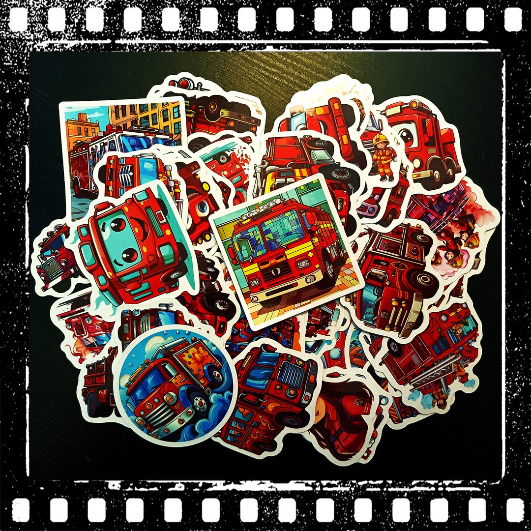 50-160 Pcs Fire Truck Sticker Pack NO.C Fire Engine - Etsy