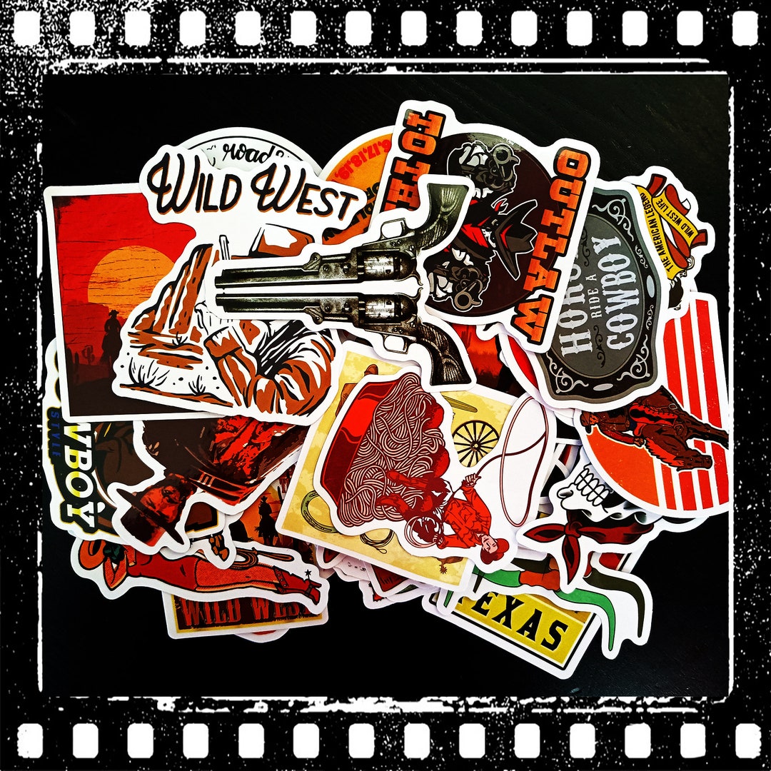 50-150 Pcs Wild West Sticker Pack NO.1 Cowboy Vintage - Etsy