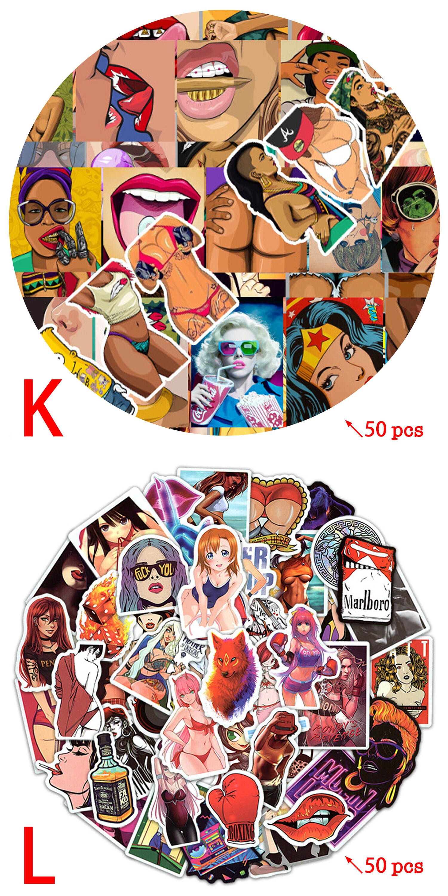 700 Pcs Sexy Girl Sticker Pack Collection Anime Waifu Etsy Canada