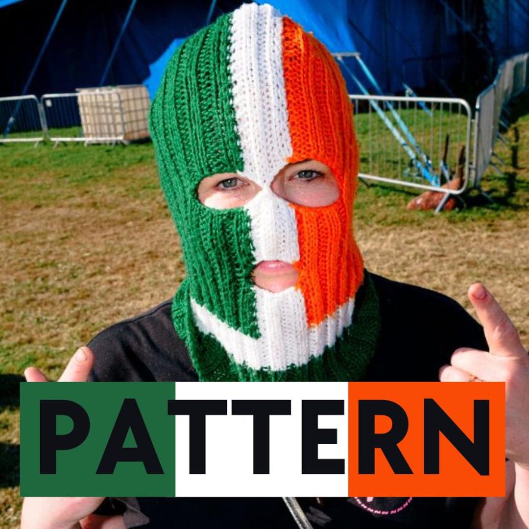 Pattern - Kneecap Irish Tricolour Balaclava Knitting Pattern PDF ...