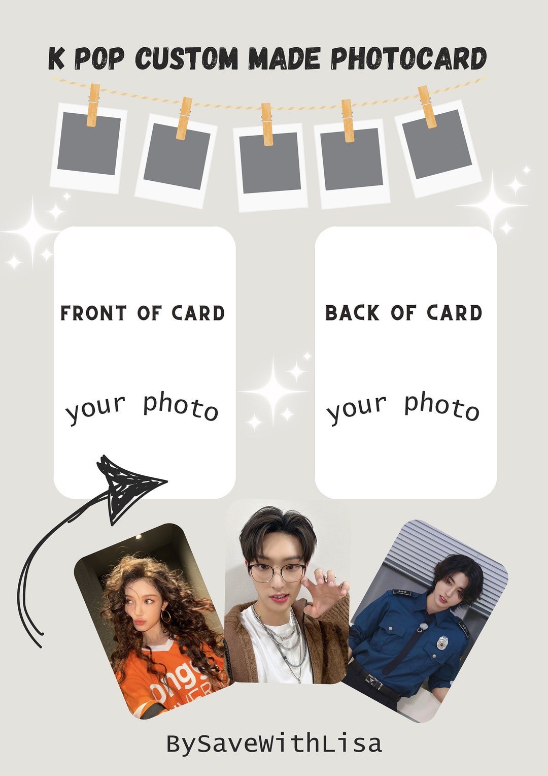 Custom Photocards Kpop / Solos / Group / Actors Etc | Stray Kids | Bts ...