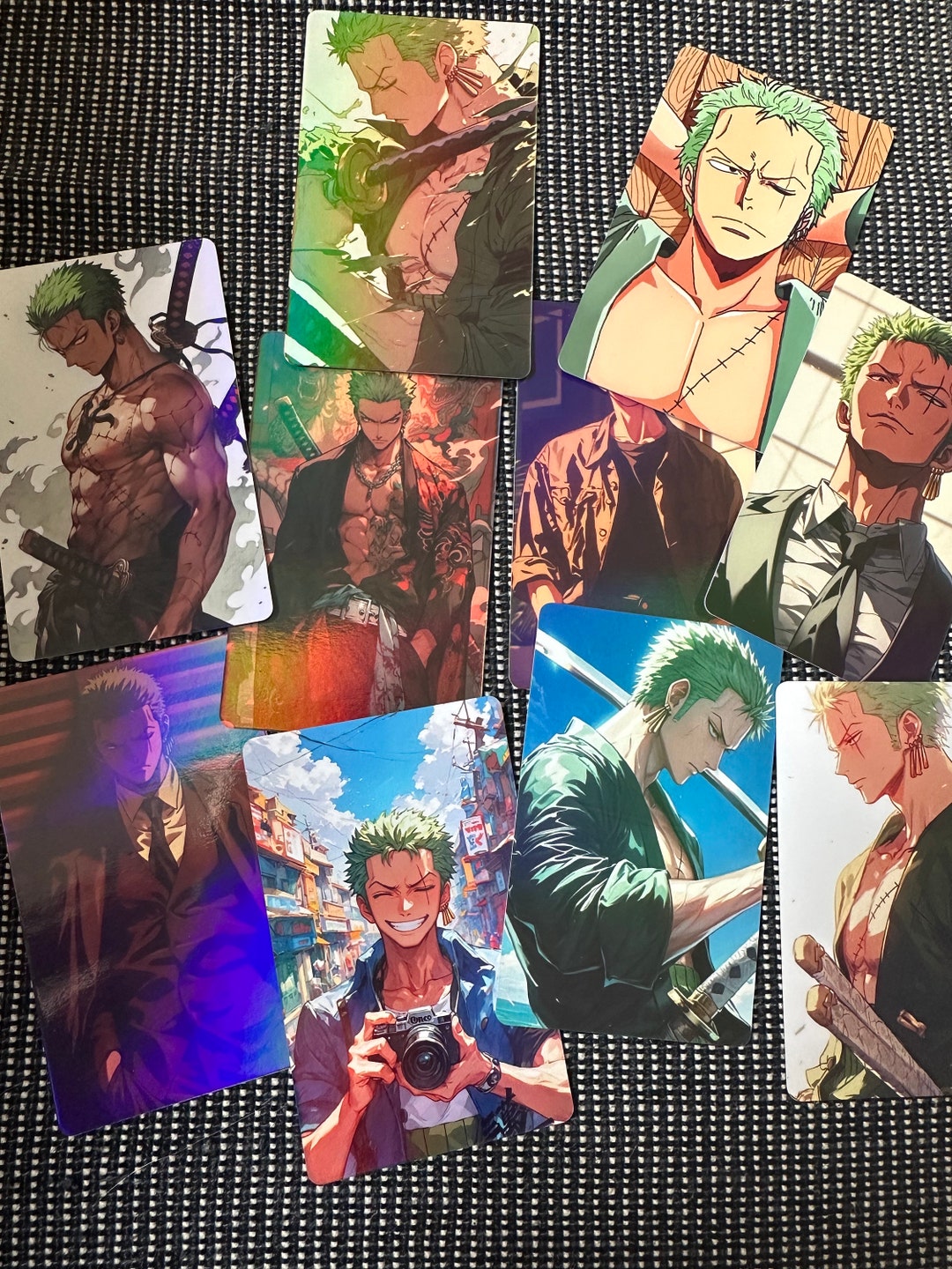 Zoro One Piece Photocard Anime Holographic - Etsy