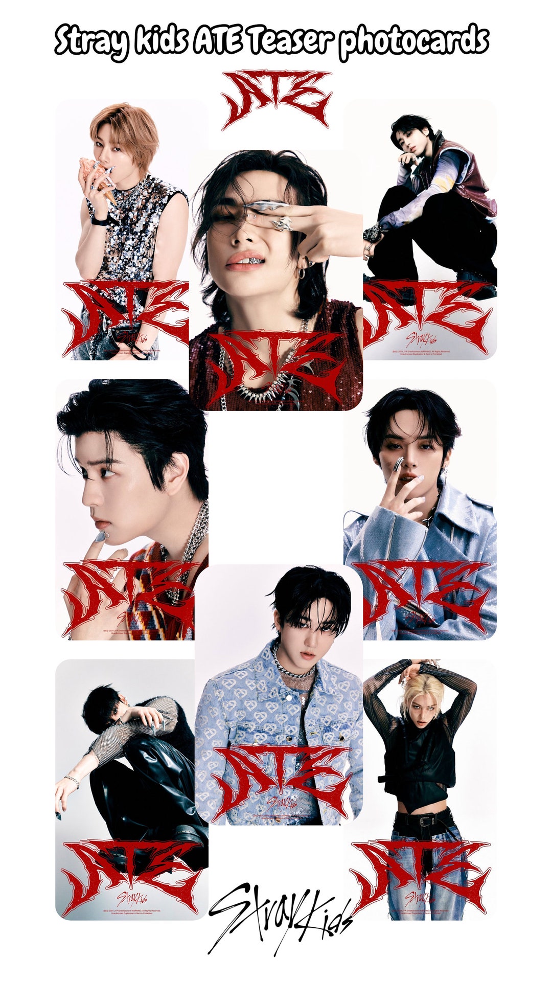 Stray Kids SKZ ATE Teaser Photocards Set , K Pop Photocard Skz - Etsy