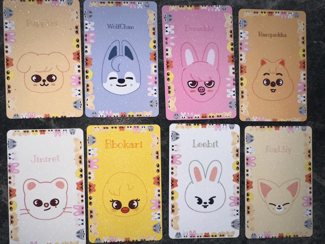 Stray Kids SKZ Skzoo Glitter Double Sided Photocard - Etsy