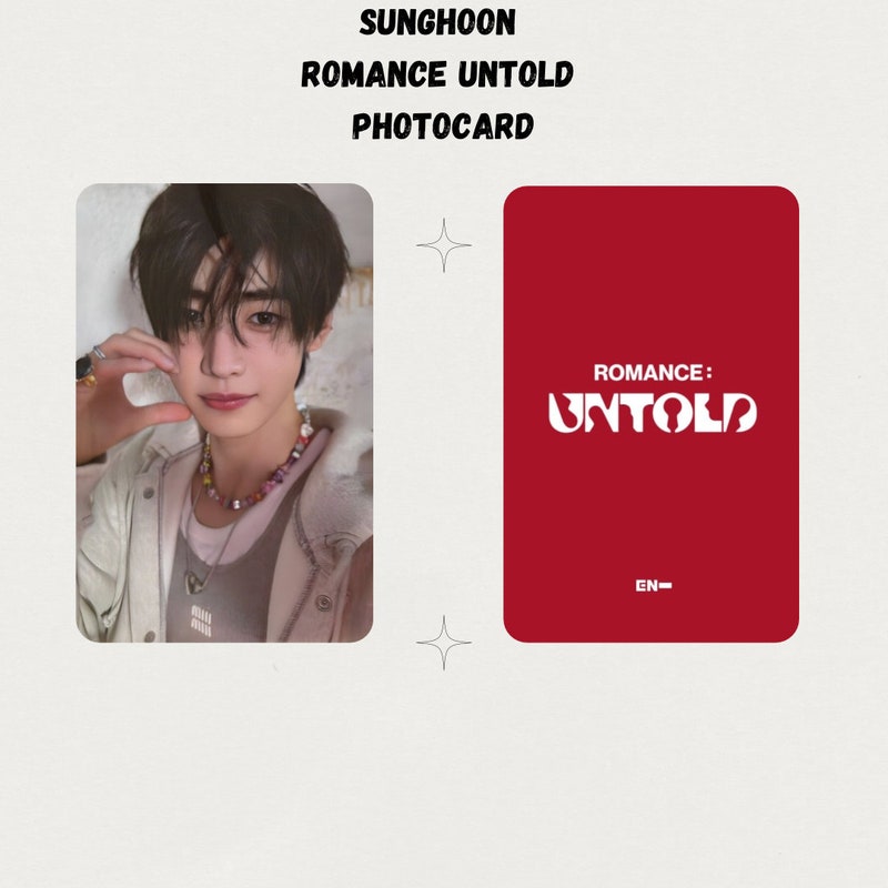 Enhypen Romance Untold Official Photocard - Etsy