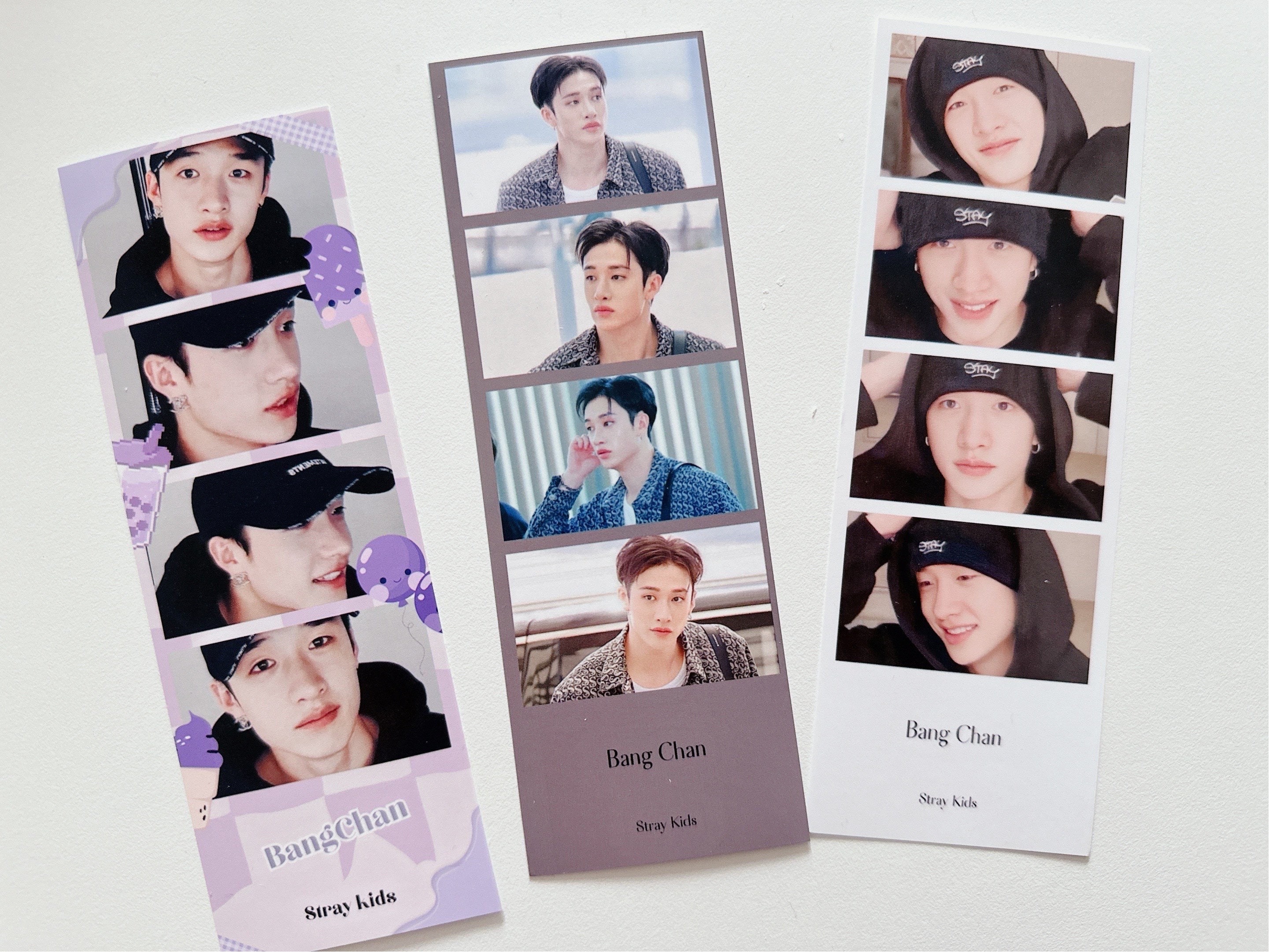 Stray Kids Skz Handmade Photo Strips/bookmark Bangchan Cute - Etsy