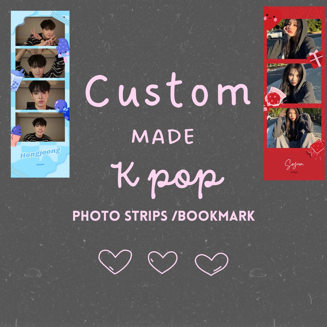 K Pop Custom Made Cute Handmade Photo Strip/bookmark Cute - Etsy