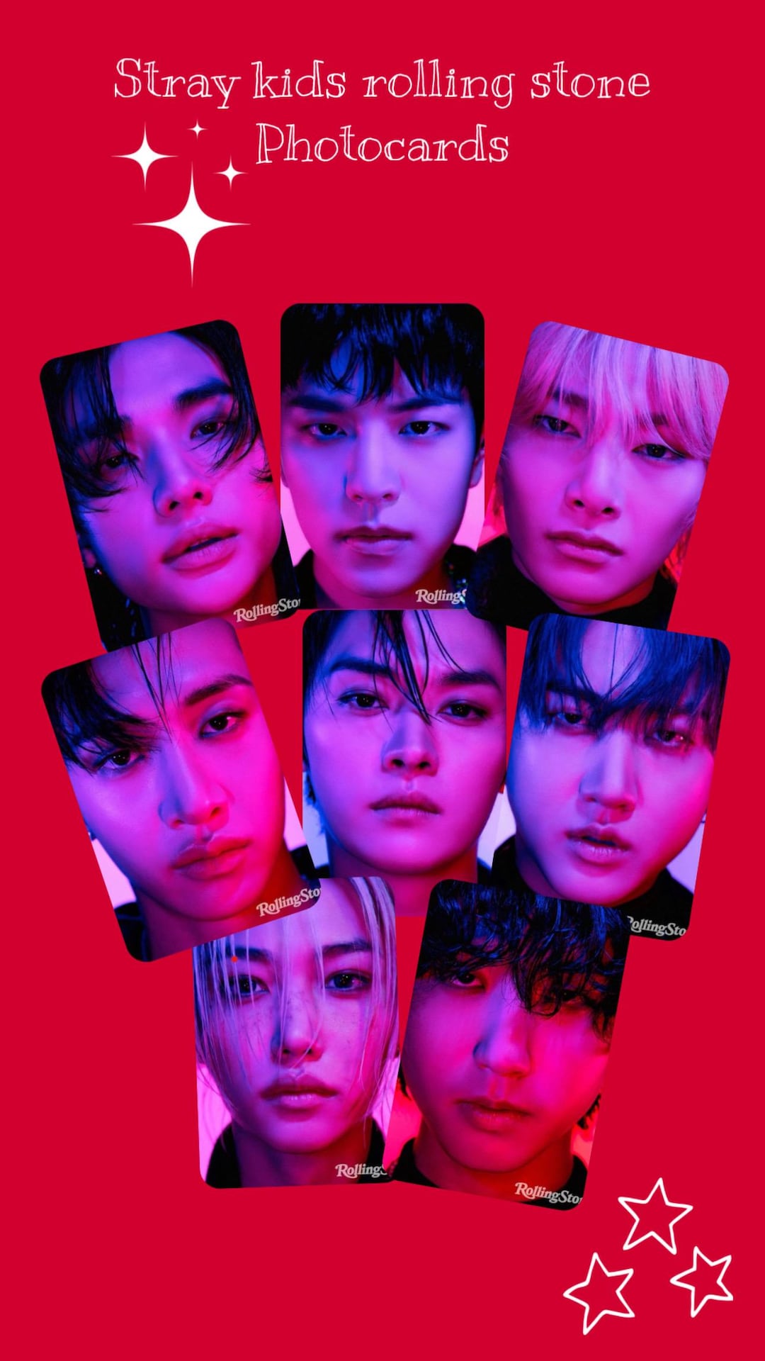 Stray Kids SKZ Rolling Stone Photocards - Etsy
