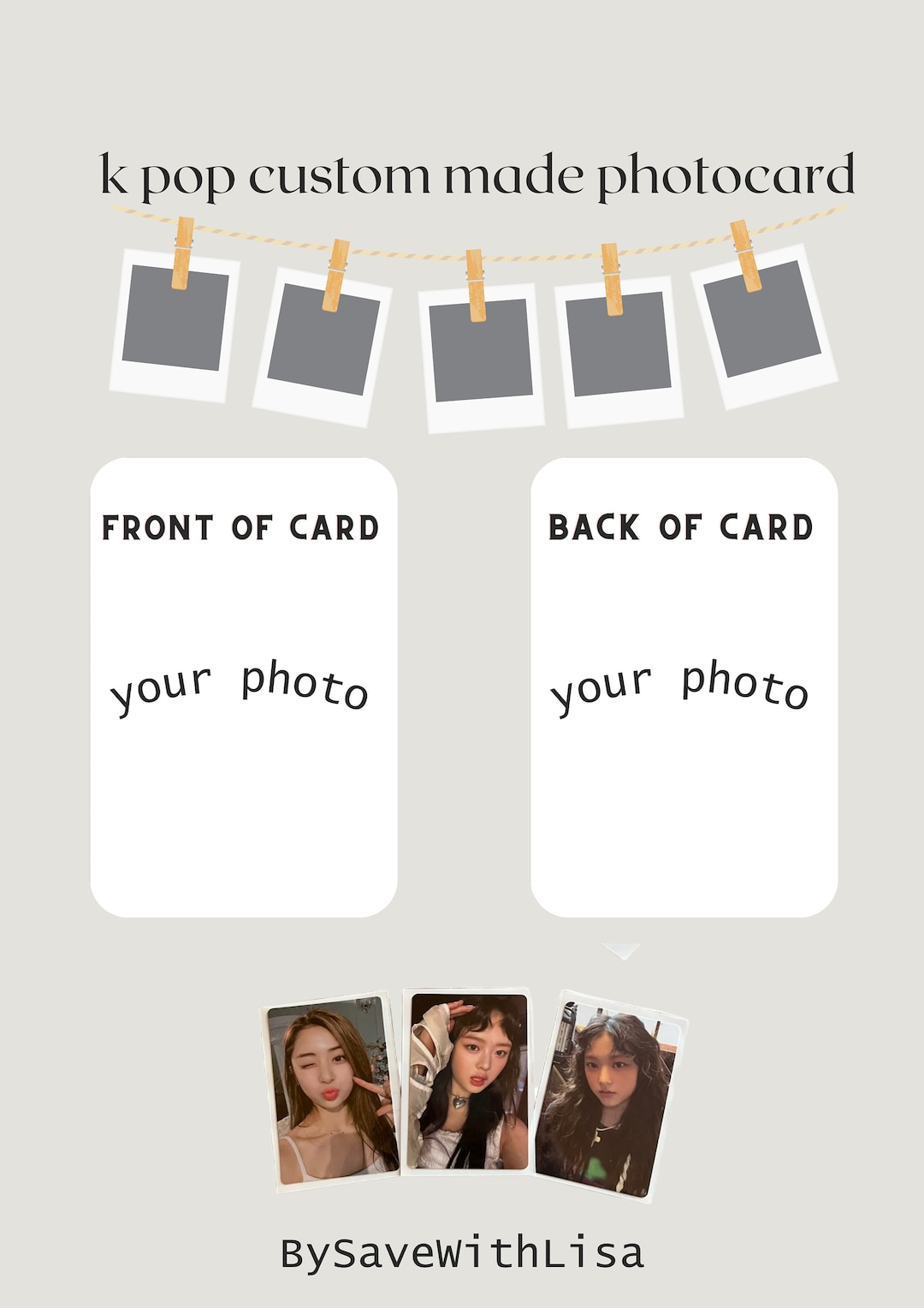 Custom Photocards Kpop / Solos / Group / Actors Etc Stray Kids Bts ...