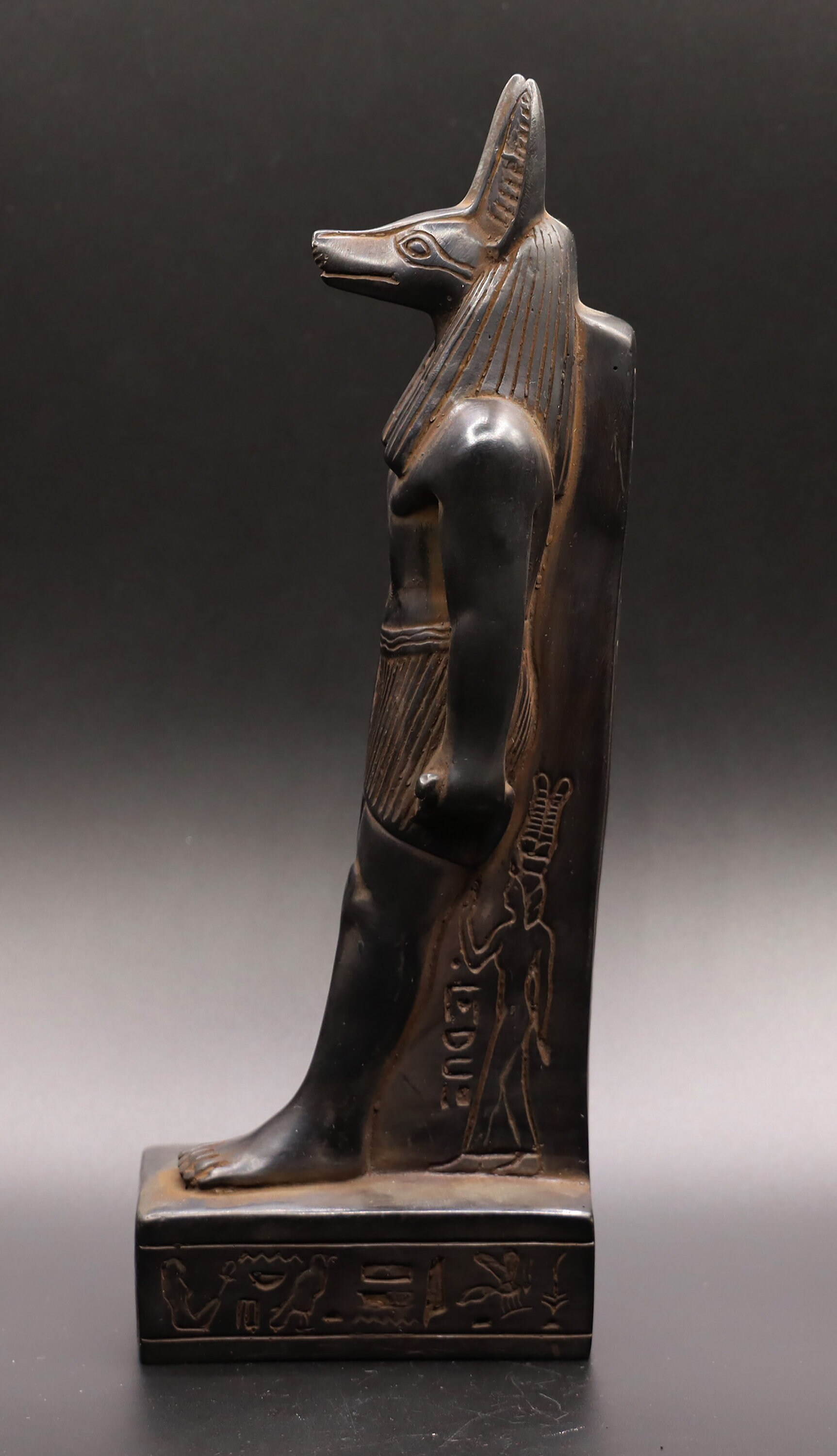 EGYPTIAN ANUBIS STATUE God Deity Dog Figure Sculpture Egypt Handmade ...