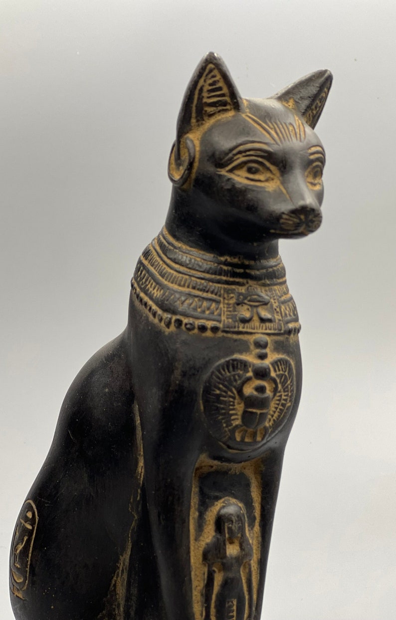 Egyptian Bastet Cat, Goddess Statue Antique Egypt Pharaonic Handmade ...