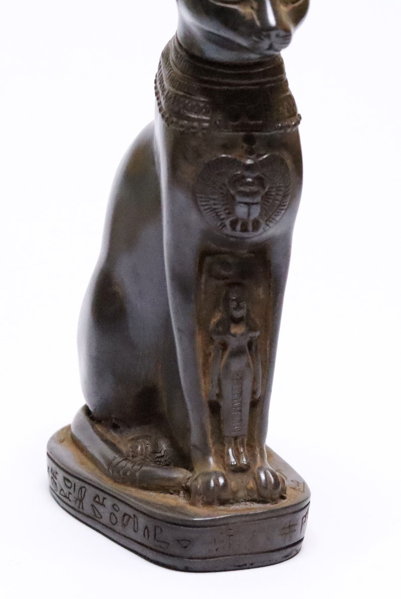 Egyptian Black Cat Bastet Goddess Pharaonic Statue Antique Ancient ...
