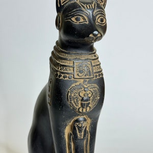 Bastet CAT Statue Egyptian Goddess Statue Real Cat Size Egypt ...