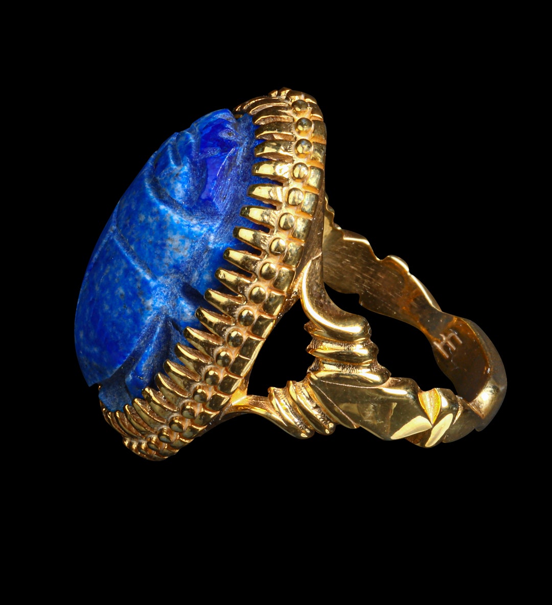 Ancient Egyptian Ring Scarab Lapis Lazuli Stone Good Luck Scarab Egypt ...