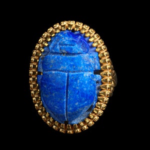 Ancient Egyptian Ring Scarab Lapis Lazuli Stone Good Luck Scarab Egypt ...