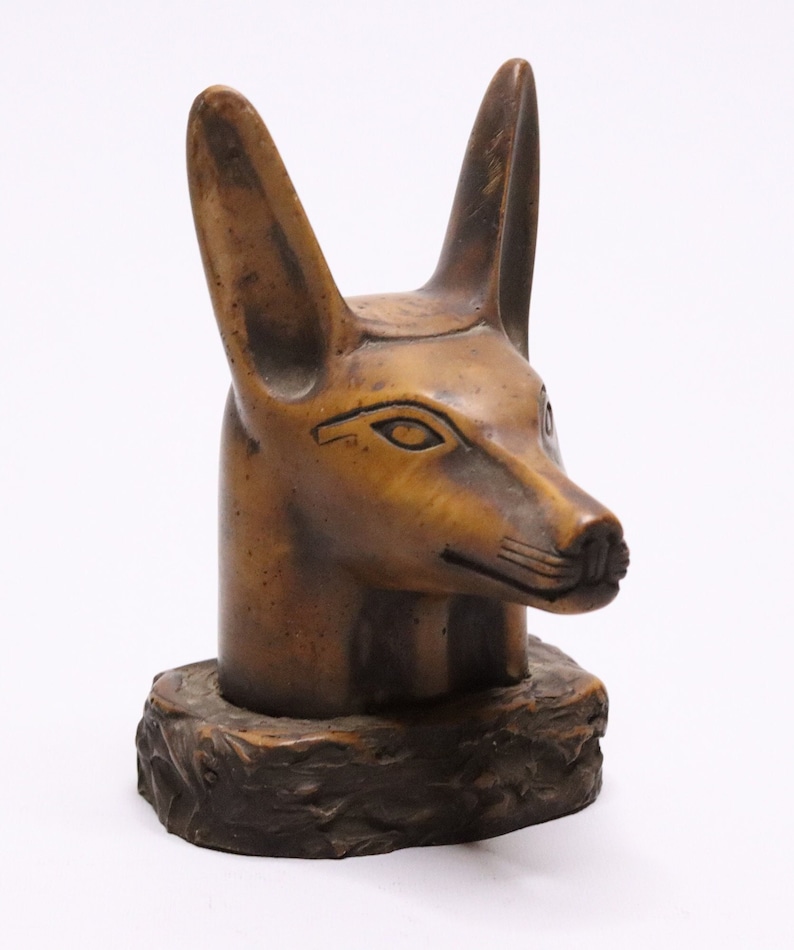 Anubis Head Statue God Deity Dog Face Egyptian Antiques - Etsy
