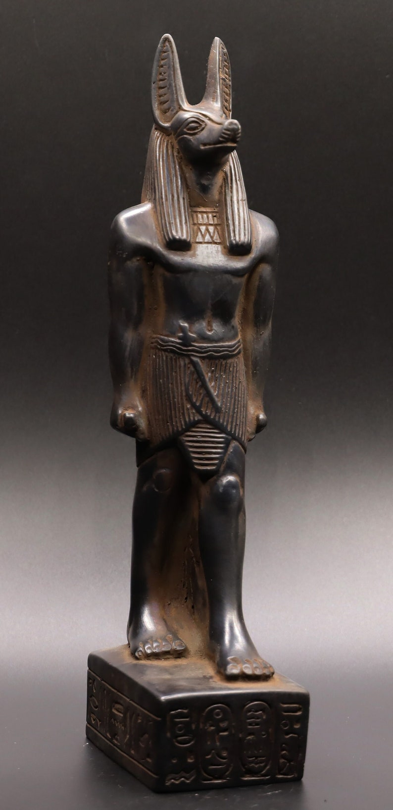 EGYPTIAN ANUBIS STATUE God Deity Dog Figure Sculpture Egypt Handmade ...