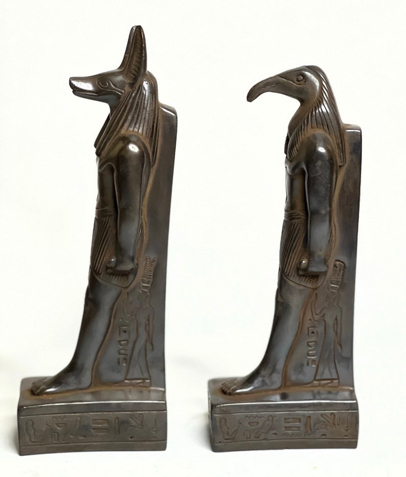 3 Statues Egyptian Anubis, Thoth, Bastet Cat Goddess Pharaoh Ancient ...