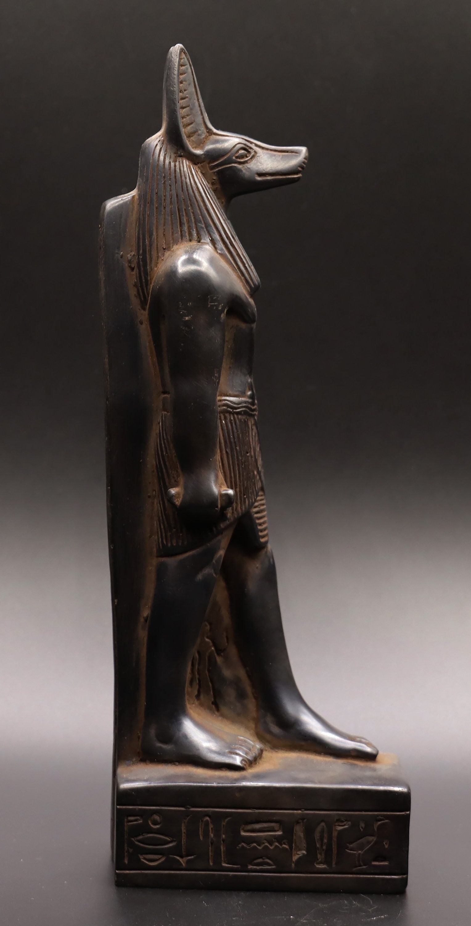 EGYPTIAN ANUBIS STATUE God Deity Dog Figure Sculpture Egypt Handmade ...