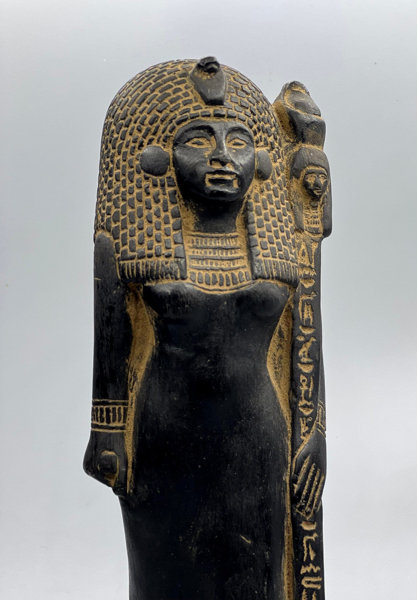 Ancient Egyptian Pharaoh Statue – Black Basalt Stone Museum Replica ...