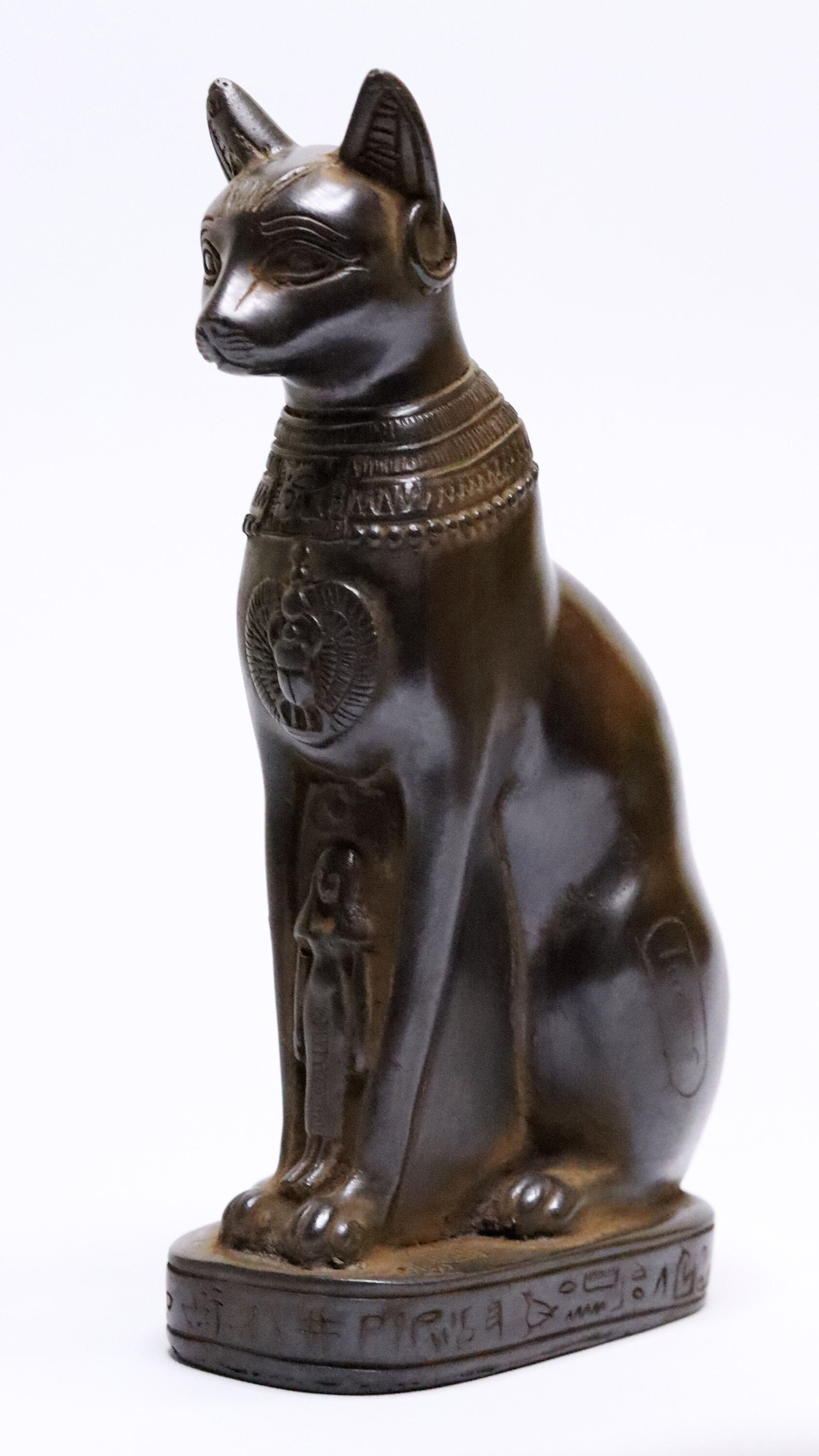 Egyptian Black Cat Bastet Goddess Pharaonic Statue Antique Ancient ...