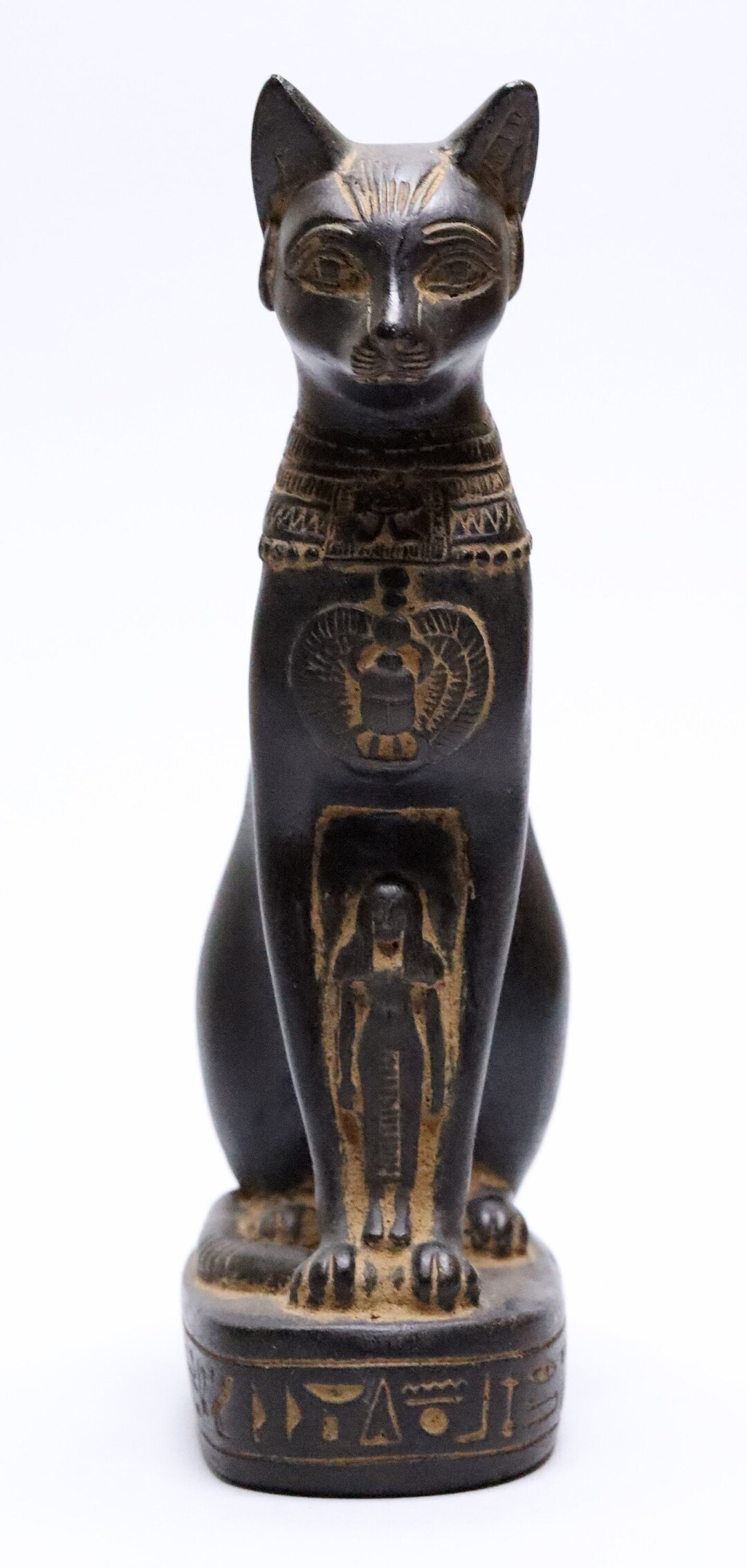 Egyptian Cat Bastet Statue Handmade Black Stone Sculpture | Ancient ...