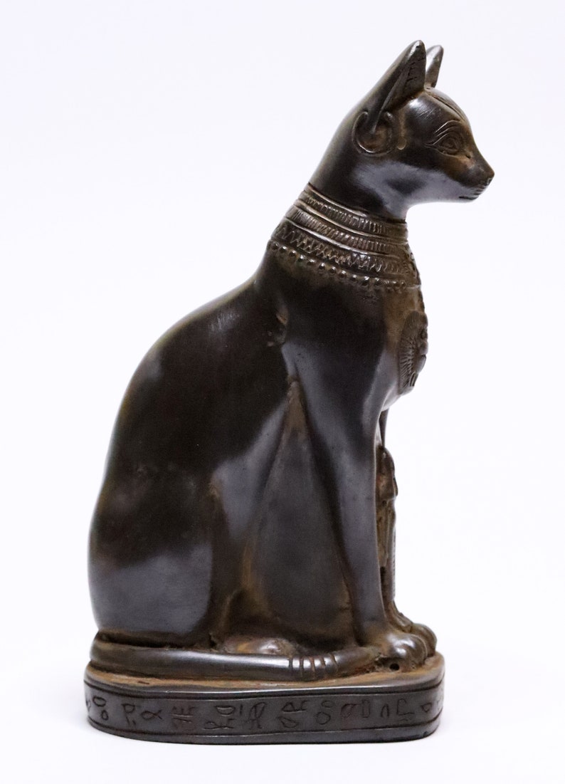 Egyptian Black Cat Bastet Goddess Pharaonic Statue Antique Ancient ...