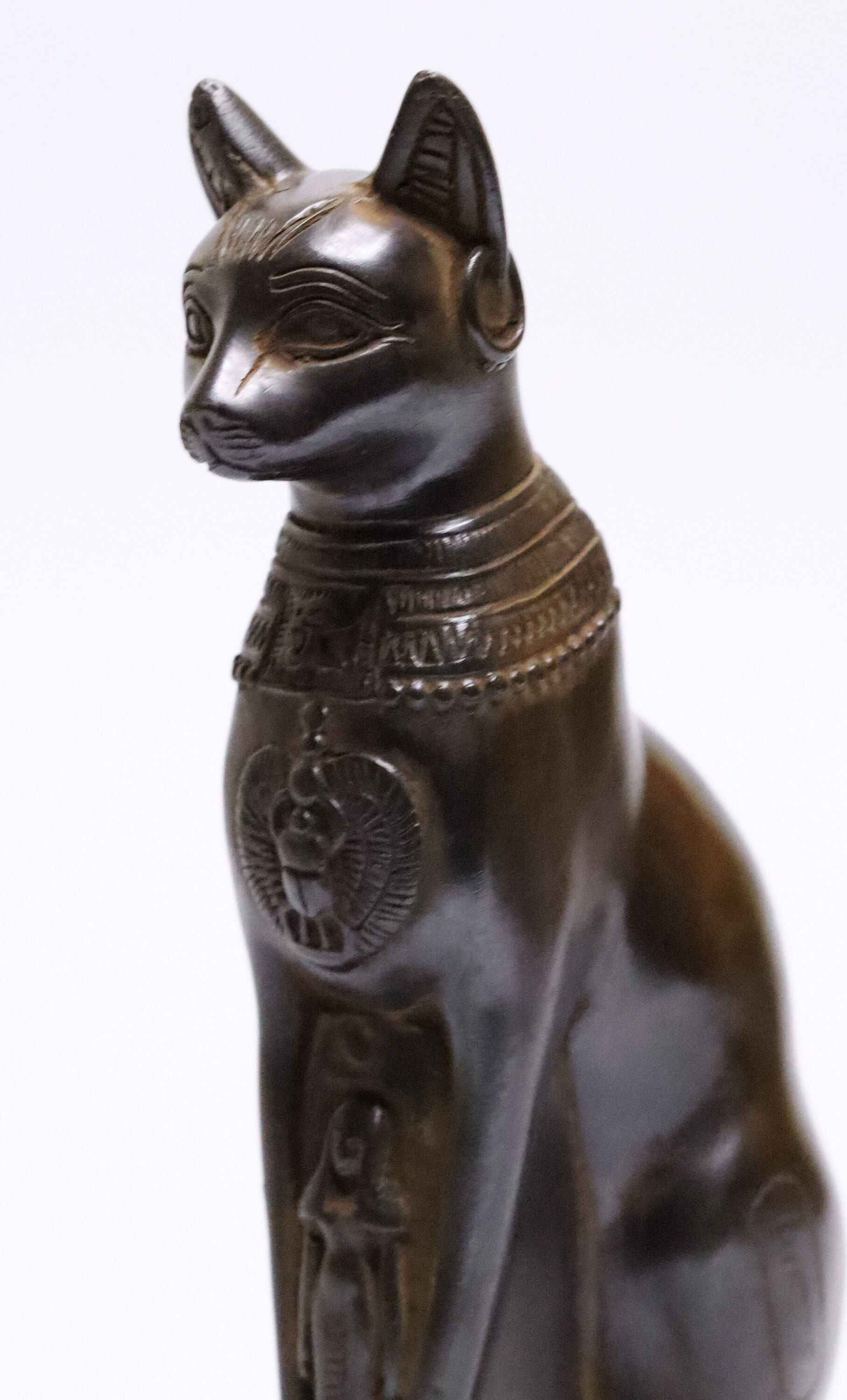 Egyptian Black Cat Bastet Goddess Pharaonic Statue Antique Ancient ...