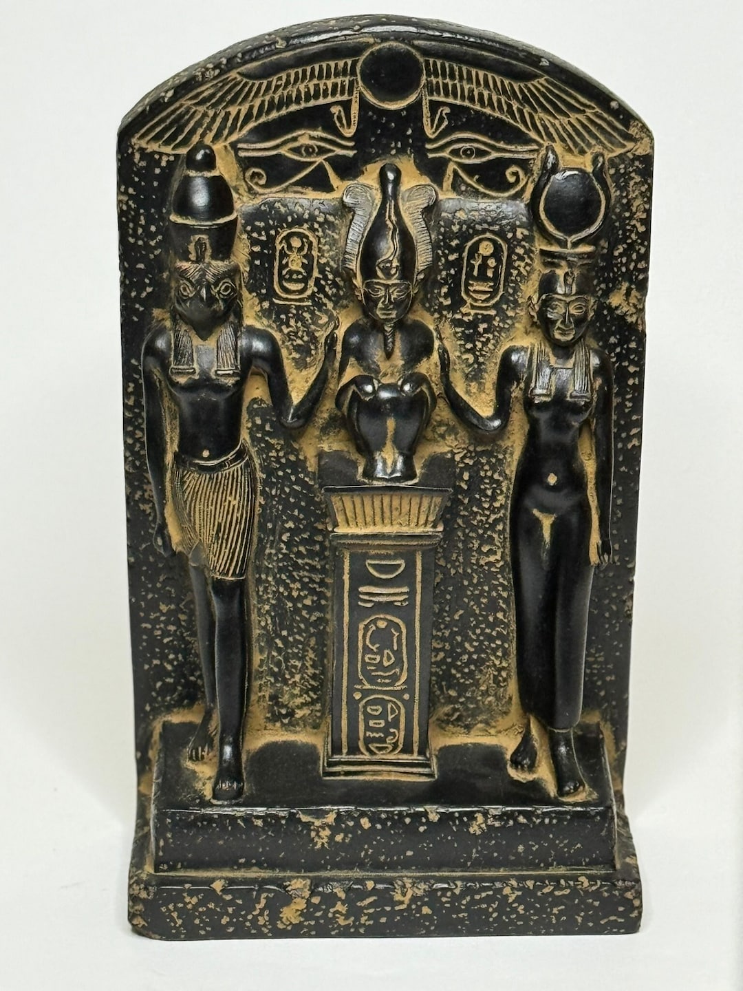 Unique Egyptian Sculpture Triad of Osiris Isis and Horus Cultural ...