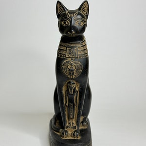 Bastet CAT Statue Egyptian Goddess Statue Real Cat Size Egypt ...