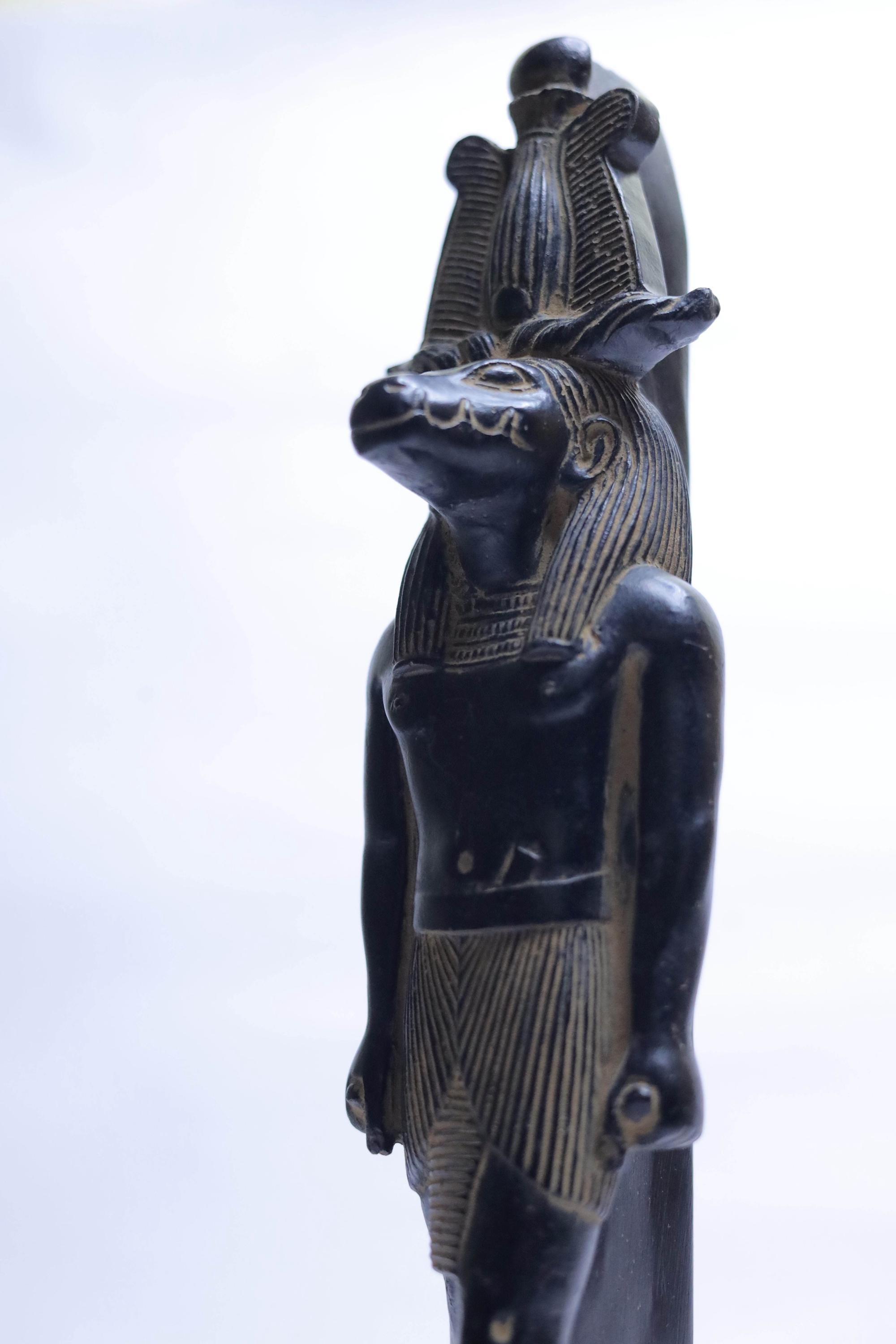 Egyptian Statue Sobek Crocodile God – Ancient Egypt Handmade Stone ...
