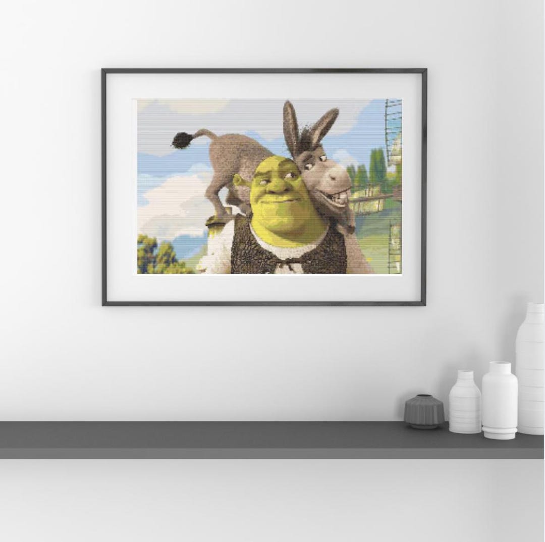 Shrek and Donkey Cross Stitch - Etsy