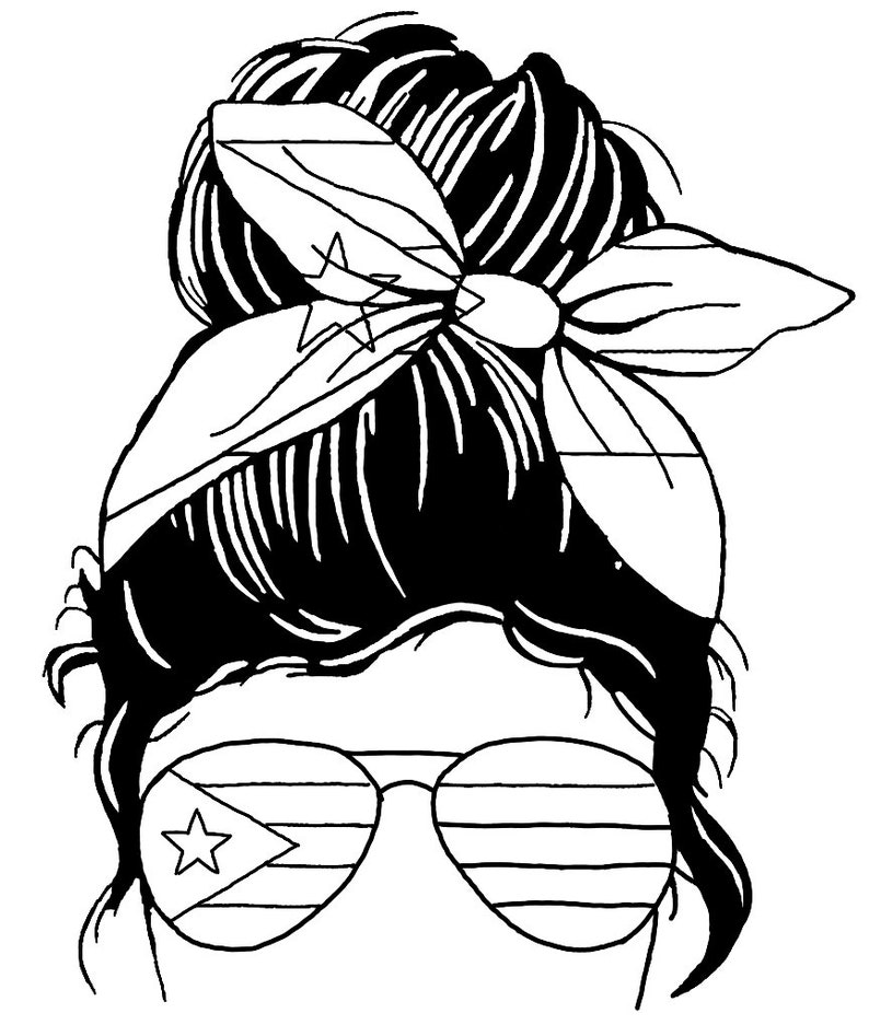 Puerto Rican Girl Svg Etsy