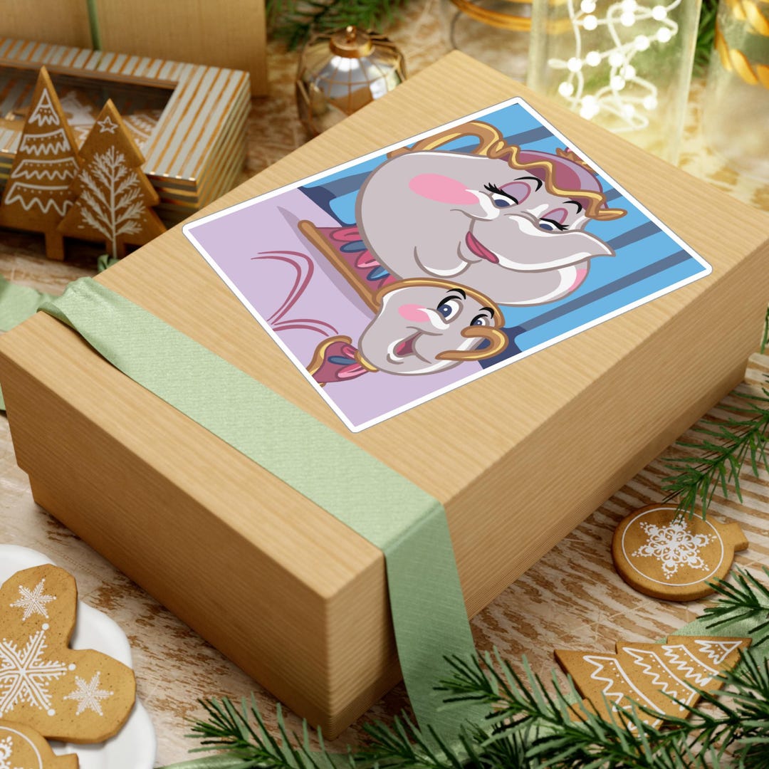 Mrs. Potts and Chip Kiss-cut Vinyl Decals for Home Decor Whimsical ...