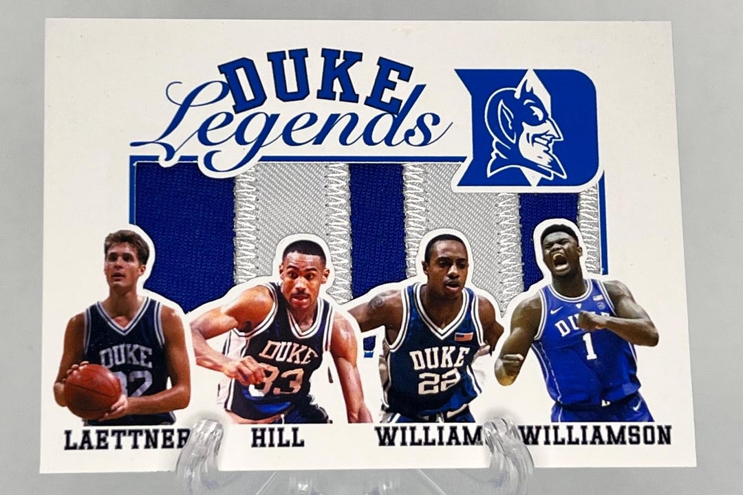 Duke Basketball Legends Custom Patch Card Laettner Hill Williamson ...