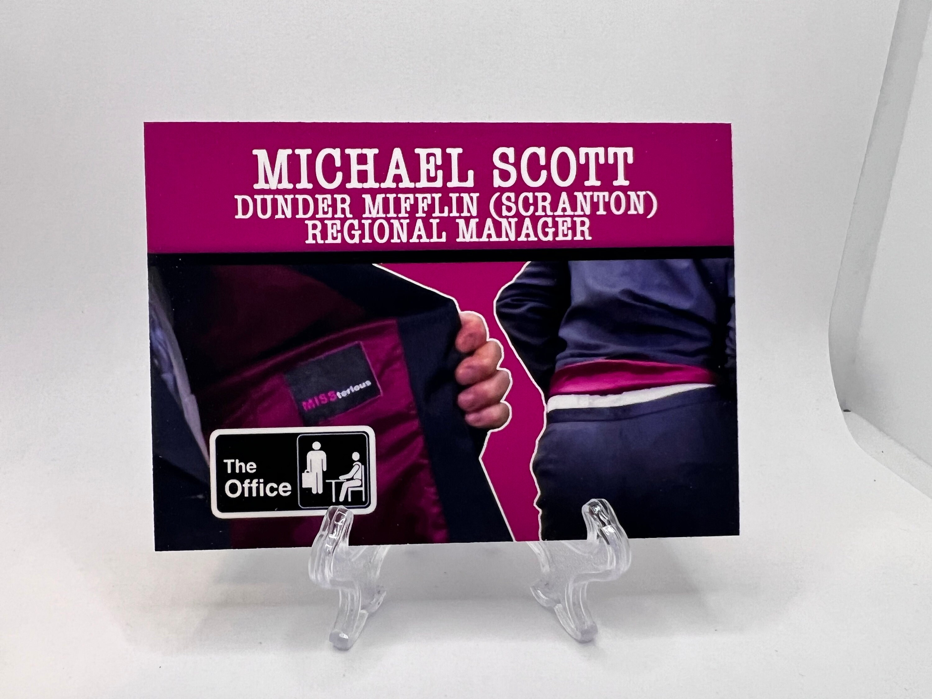 Michael Scott Custom Patch Card Missterious the Office Dunder Mifflin ...