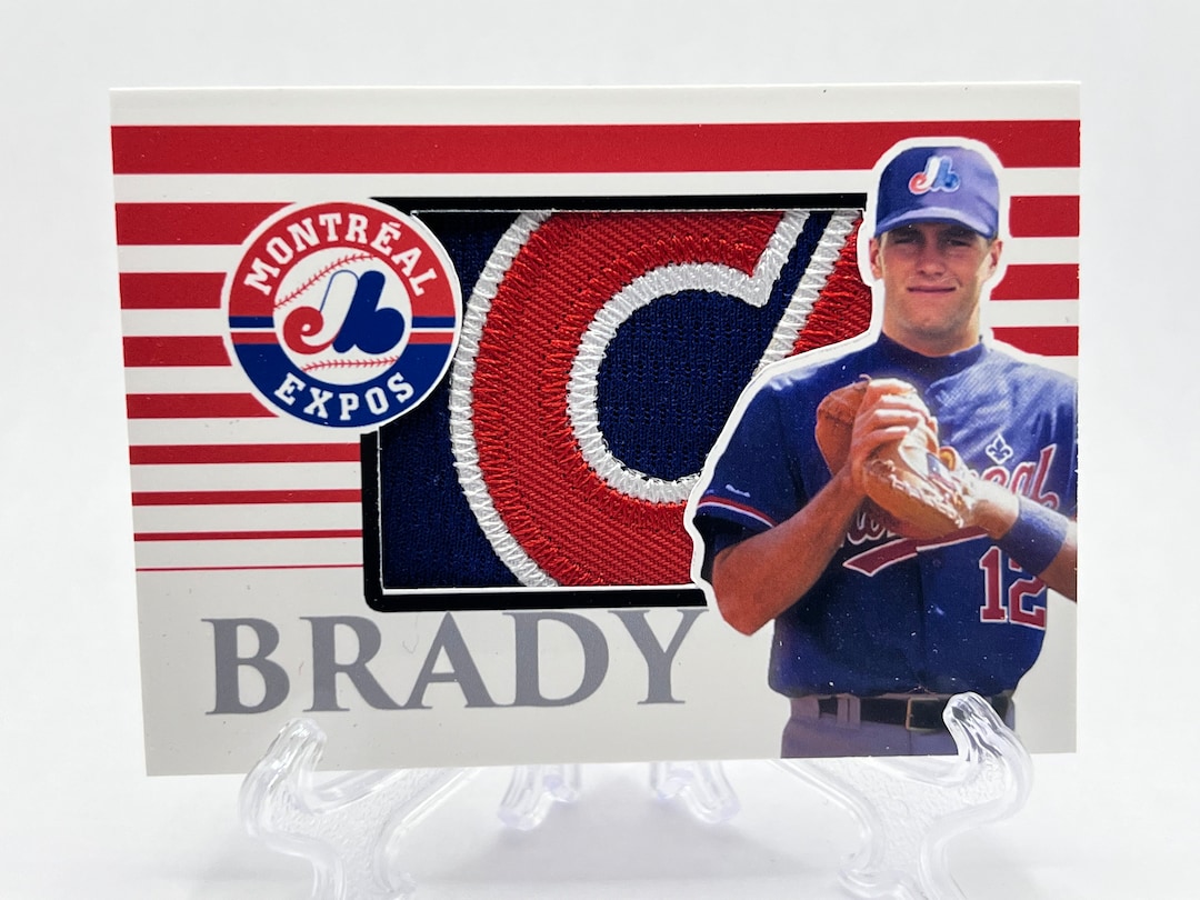 Tom Brady Custom Patch Jersey Card Montreal Expos New England Patriots ...