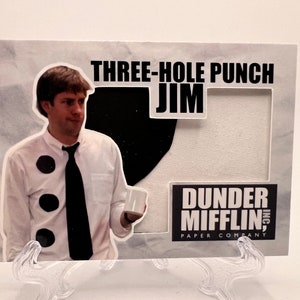 Jim Halpert the Office Dunder Mifflin Custom Patch Card Art Three Hole ...