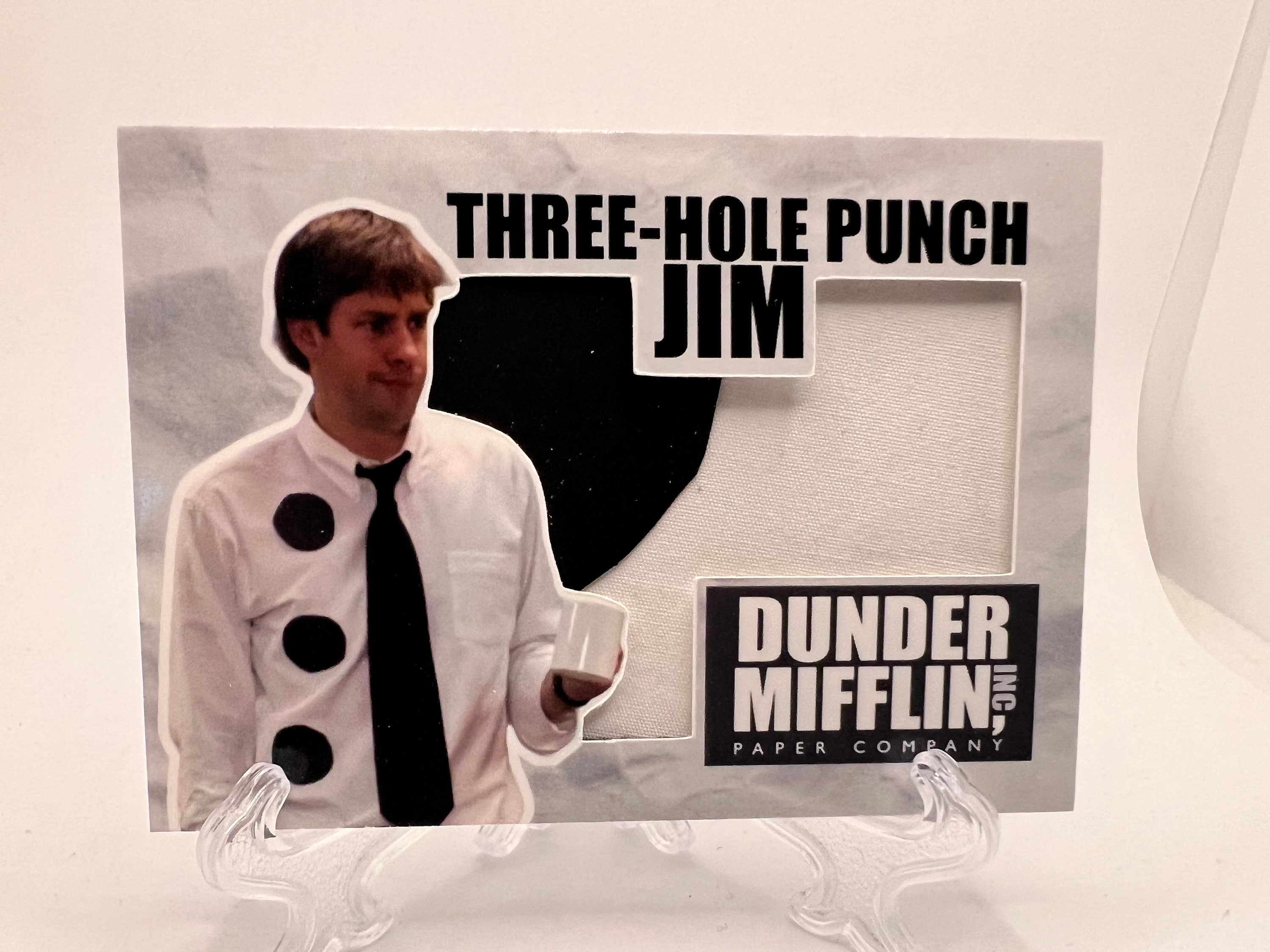 Jim Halpert the Office Dunder Mifflin Custom Patch Card Art Three Hole Punch Jim - Etsy