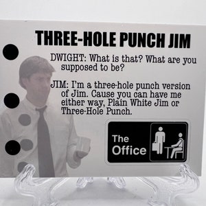 Jim Halpert the Office Dunder Mifflin Custom Patch Card Art Three Hole ...