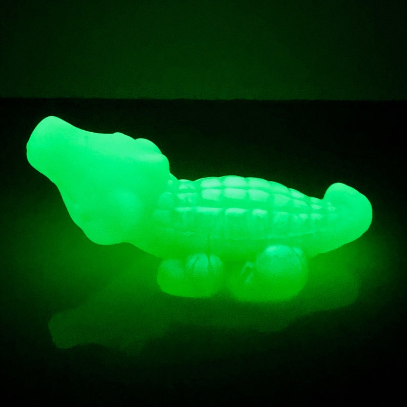 Alligator Glow in the Dark - Little Glow Figurine - Etsy