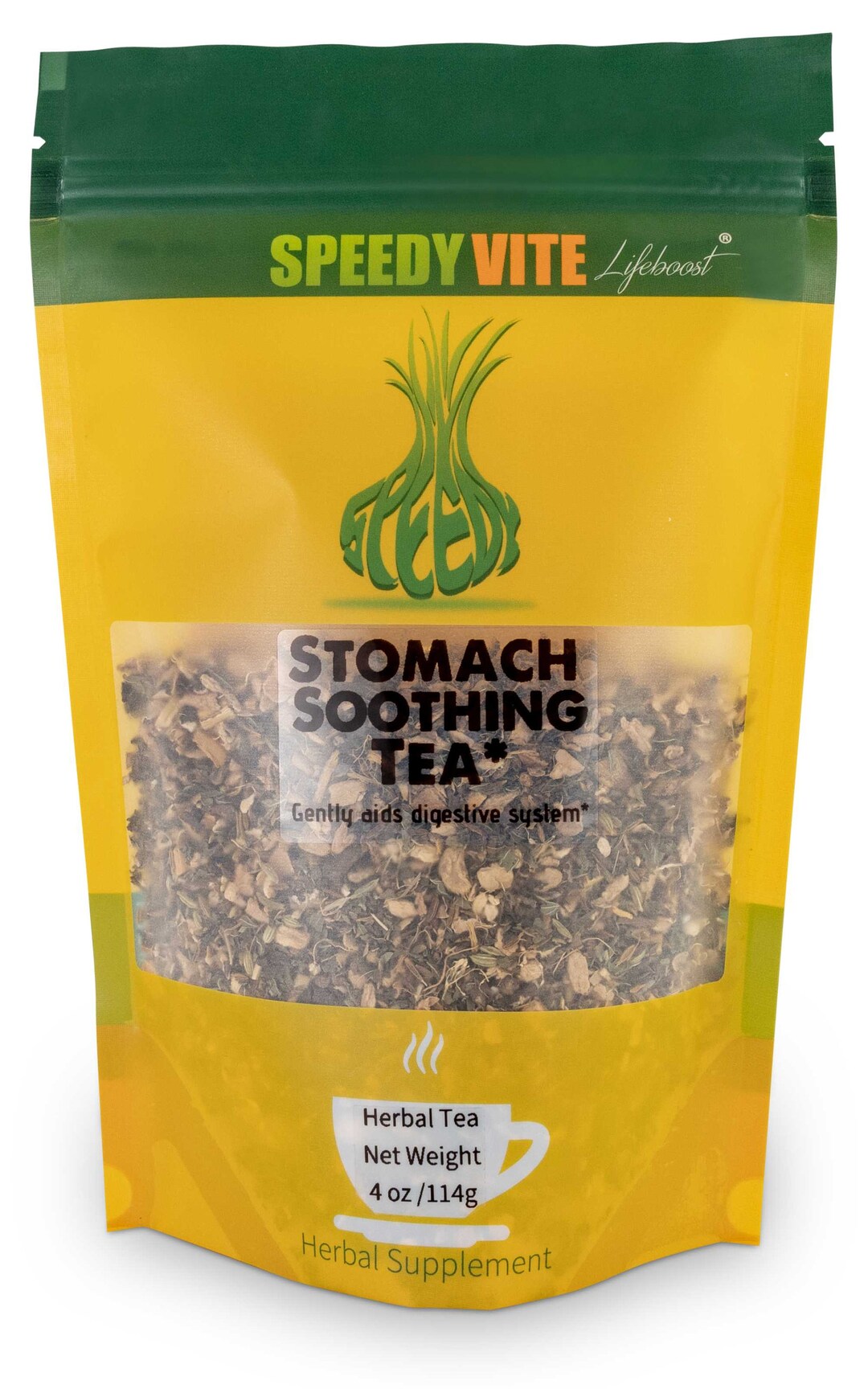 Speedyvite® Stomach Soothing Tea (4oz Loose /28teabags) for Ache and ...