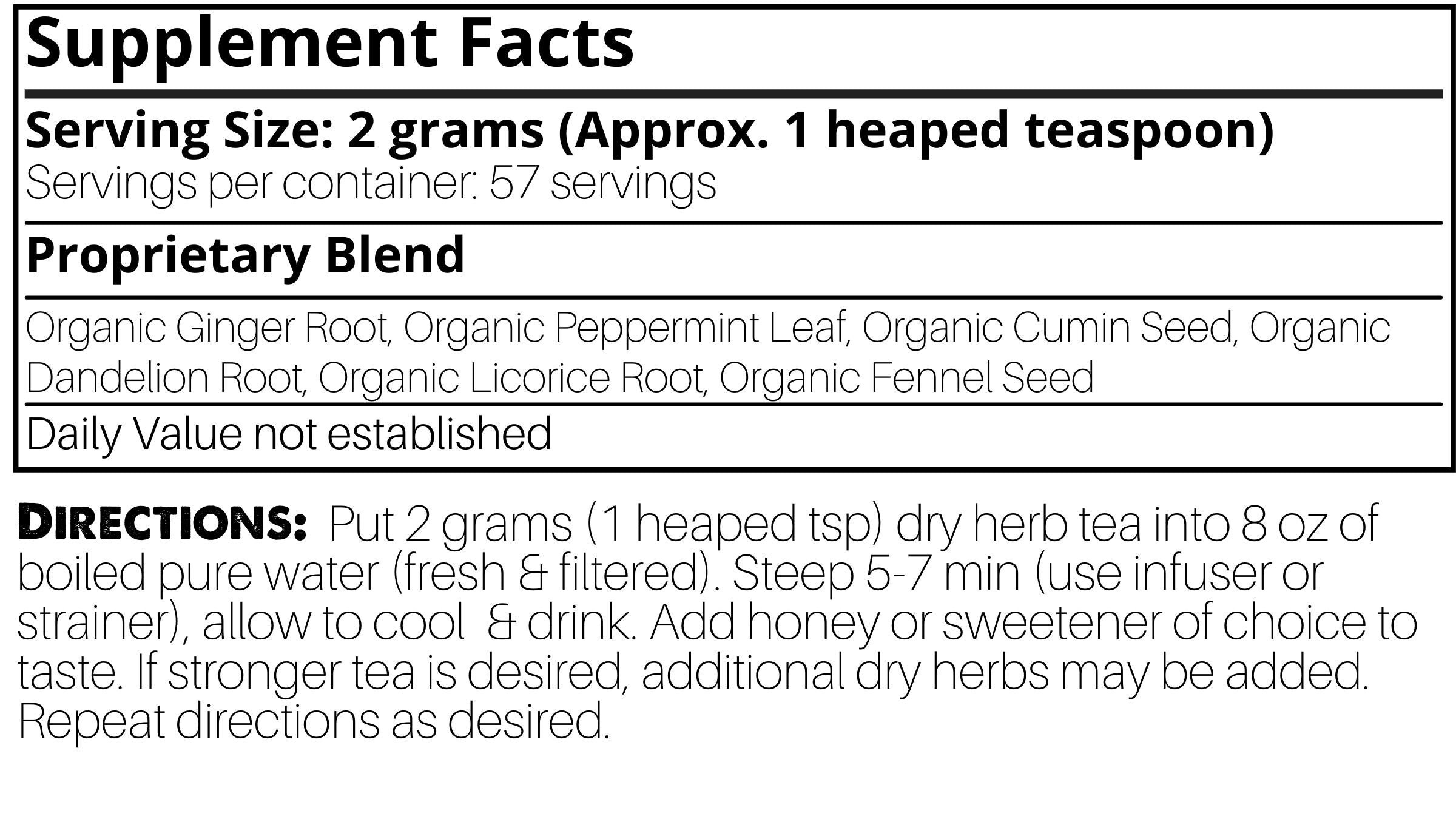 Speedyvite® Stomach Soothing Tea (4oz Loose /28teabags) for Ache and ...